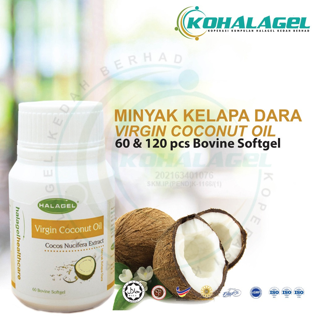 HALAGEL® HEALTHCARE | Virgin Coconut Oil Softgel | Kapsul Lemput Minyak ...